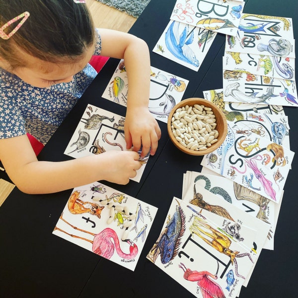 A to Z Menagerie. 26 Animal Alphabet Learning and Teaching Flash Cards ...