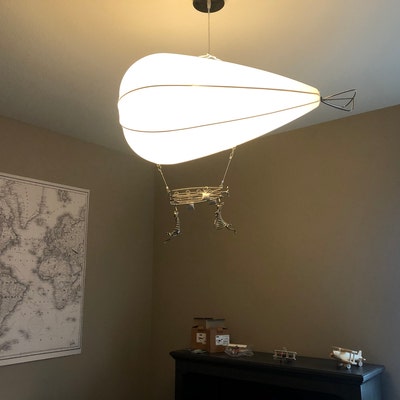 Zeppelin Lamp Shade, Pendant Light or Decor. Hardwired or US/EU Plug In ...