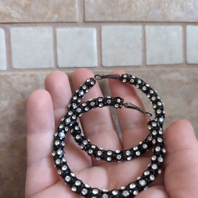 Y2K Blue Zebra Print Mini Hoop Earrings Mcbling Trashyy2k 2000s Jewelry ...