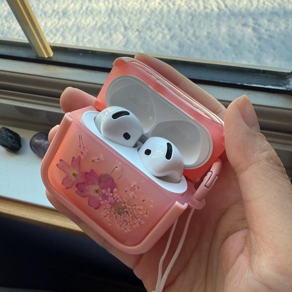 Pink Sakura With Silver Foil Pressed Flower Phone Case for iPhone 16 ...