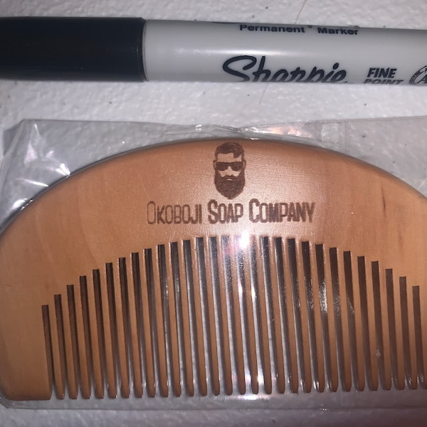 Personalized Your Logo handmade Wood Fine Tooth Comb Red Women Hair Men ...