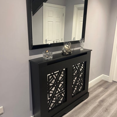 Bespoke Mirrored Radiator Cover Custom UK New Design Black - Etsy