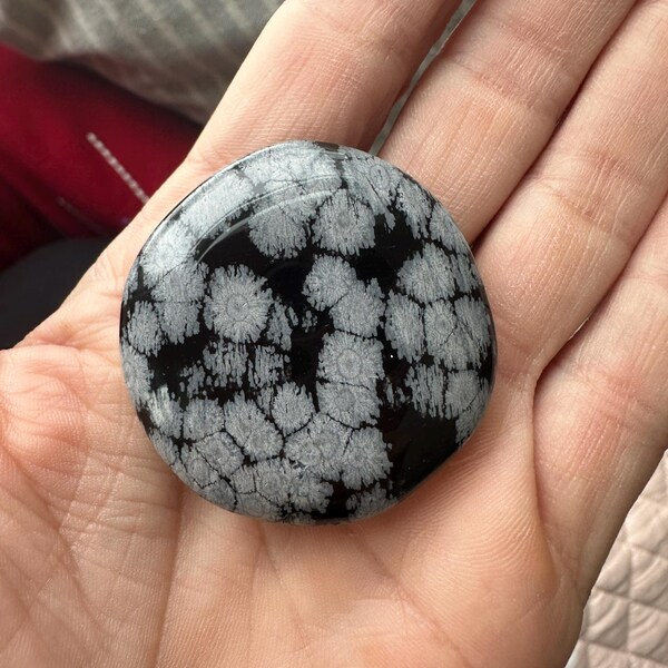 Snowflake Obsidian Smooth Stones - Etsy