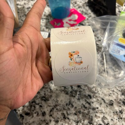 Custom Printed Logo Label Stickers on Roll for Your Product Packaging ...