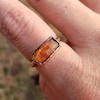 Lucky Stone Ring Raw Stone Silver Ring Multi Stone Crystal and Copper ...
