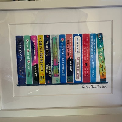 Custom Bespoke Book Spine Art Print Gift, Book Lover Gift, Bibliophile ...