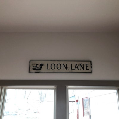 Personalized Lake Sign With Loons Lake House Sign Rustic Hand Made ...