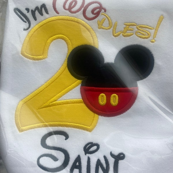 Mickey Mouse 2nd Birthday Shirt, 2nd Birthday Disney Shirt, Mickey ...