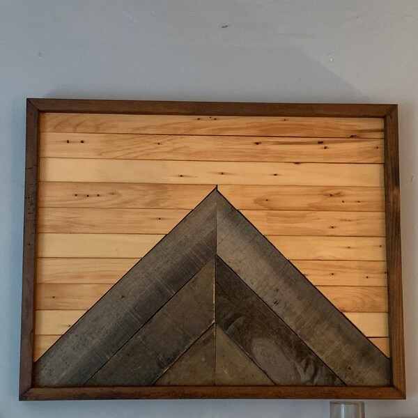 Modern Rustic Wall Art. Geometric Wood Wall Art. Modern Rustic Wall ...