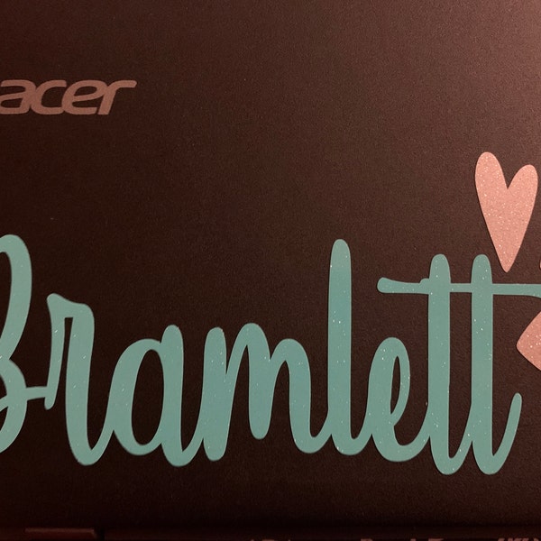 Laptop Stickers | Laptop Decal | Computer Decal | Name Laptop Decal ...