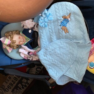 Embroidered Peter Rabbit Baby Boys Knitted Romper Long Sleeve Blue New ...