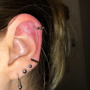 Sterling silver helix hoop 6mm 18g cartilage earring 8mm | Etsy