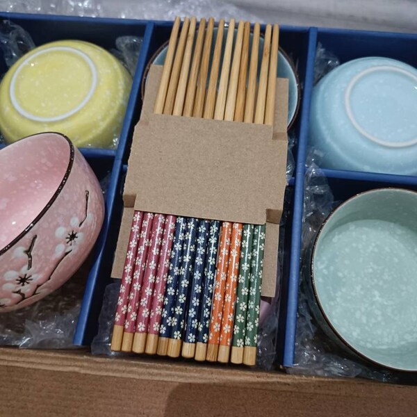 Japanese Chinese Ceramic Round Plate Gift Set Set of 5 - Etsy