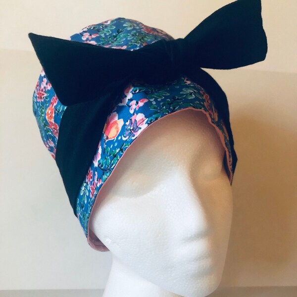 Scrub Hat Sewing Pattern DIY Reversible Lined Surgical Scrub Cap ...