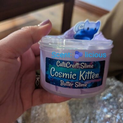 Butter Slime cosmic Kitten Purple Sprinkles Scented With Charm ...