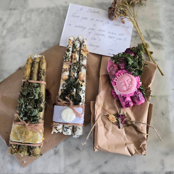 Divine Feminine Candles, Moon Candles , Intention Candles, Herbal ...
