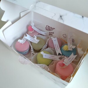 Mini Macaron Candle Customised Scented Candles Handmade Desert Candles ...
