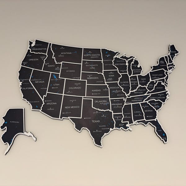 Custom USA Map, 50 States Photo Map, US Picture Map, Travel Memories on ...