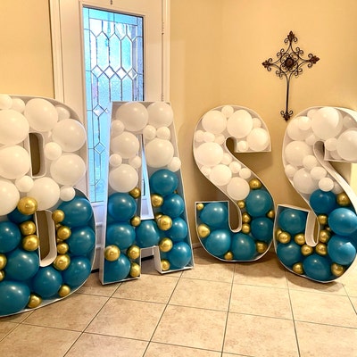 Mosaic Letter S, Mosaic Letters, Mosaic From Balloons, 2ft, 3ft, 4ft ...