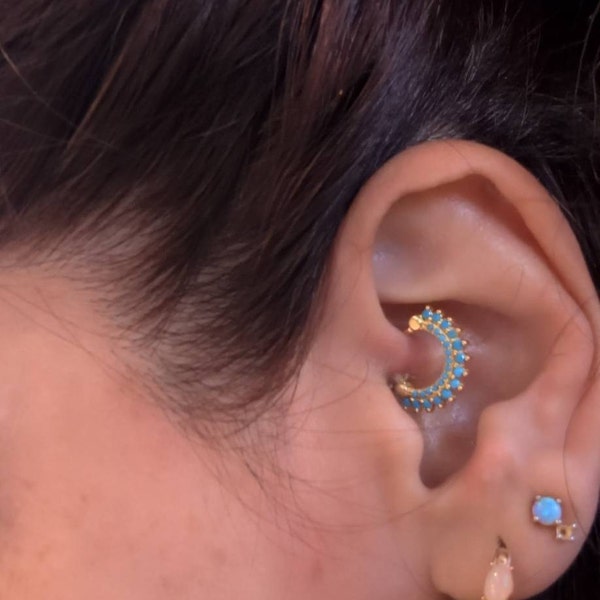 Helix Piercing, Spiral Ear Piercing, Conch Piercing, Silver Earrings ...