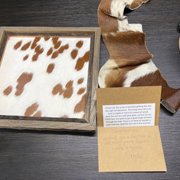 Ceremony Cowhide Branding Frame - Etsy