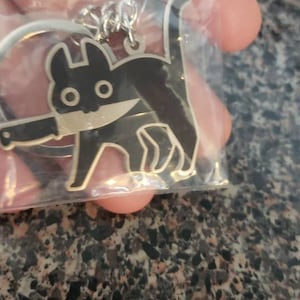 Knifecat Metal Keychain - Etsy