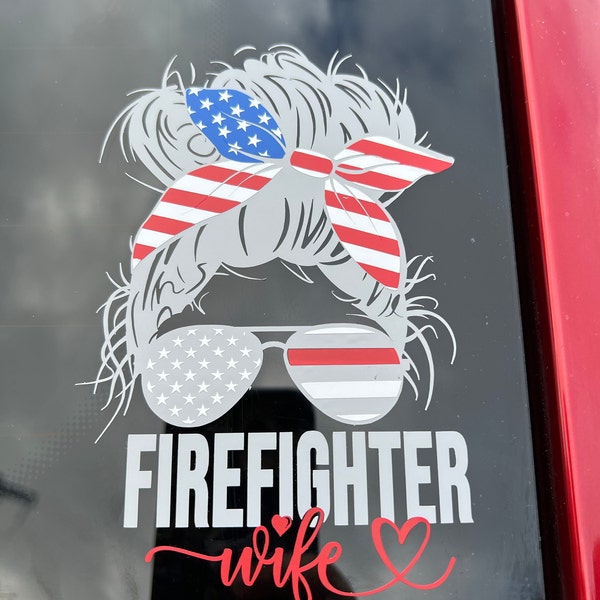 Messy Bun Firefighter Svg, Fireman Svg, Fire Dept Svg, Fire Department ...