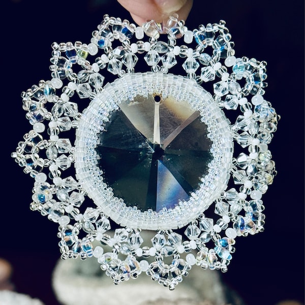 Noella Rivoli Pendant & Ornament Beaded Pattern Tutorial by Deb Roberti ...