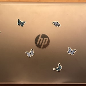 Blue Mini Butterflies 9 PC Sticker Pack Aesthetic Stickers, Minimalist ...