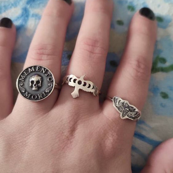 Silver Cicada Ring Sterling Silver Insect Ring Witch Ring Bug Ring ...