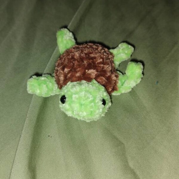 Mini Turtle Plushie , Pocket Turtle, Turtle Plushie , Crochet Turtle ...
