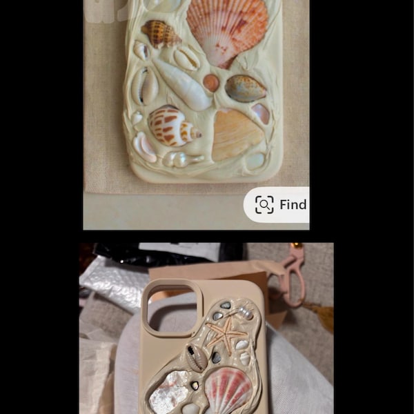 Handmade Sea Shell iPhone Case / Beige White Clear Black / Bespoke ...