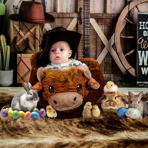 Easter Bunnies, Easter Overlays, 9 PNG, Photoshop Overlay, Bunny ...