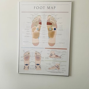 Reflexology Foot Map/foot Chart - Etsy