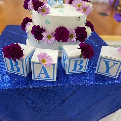 Baby Shower Blocks / Baby Shower Decor / Personalized Baby Blocks With ...