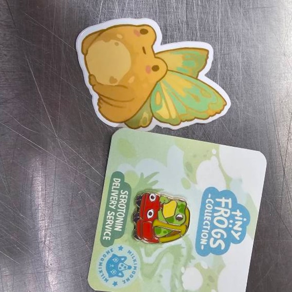 Golden Frog Hard Enamel Pin/tiny Frogs Collection - Serotonin Delivery ...