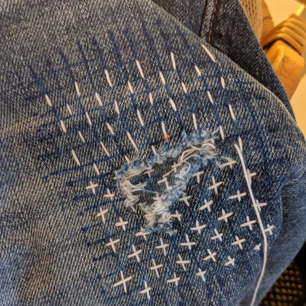 Sashiko Mending Kit - a DIY Guide to Decorative, Functional Patching by ...