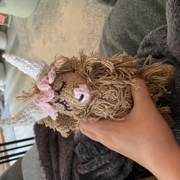 Miniature Highland Cow Crochet Pdf Pattern - Etsy