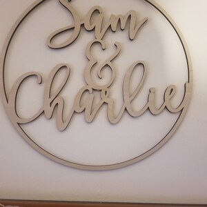 Personalized Circle Name Sign Various Sizes Wooden Name - Etsy