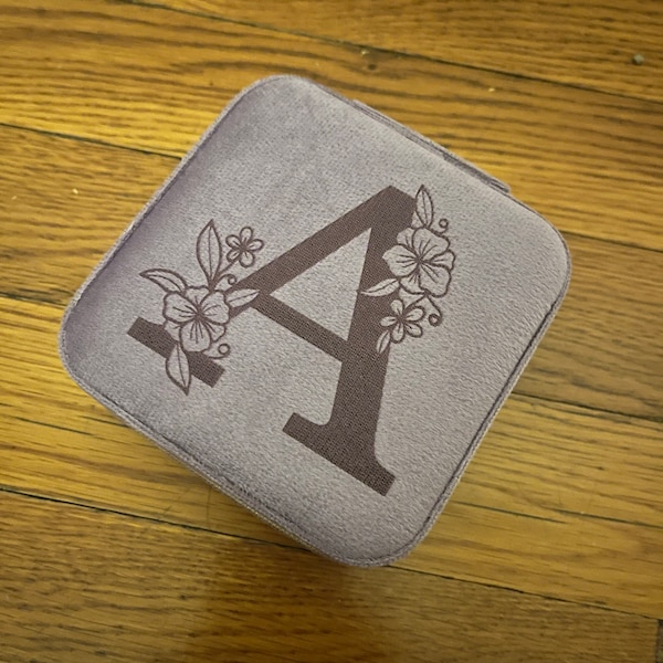 Personalized Initial Jewelry Box, Engraved Jewelry Case, Mothers Day ...