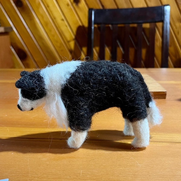 Border Collie Needle Felting Pattern - Needle Felting Lesson - DIY Craft - Felting Dogs - Wool ...