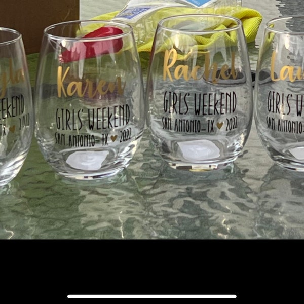 NAME Decals for Girls Weekend, Girls Night Out, Valentine Girls Weekend ...