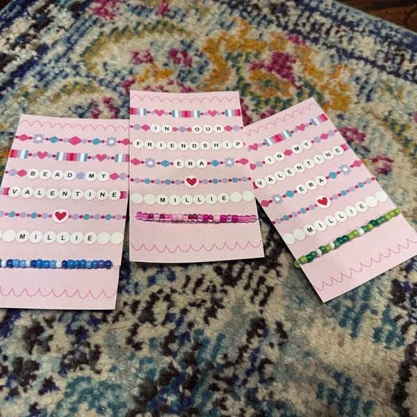 Retro Slap Bracelet Printable Valentine Cards, Non-candy Valentines ...