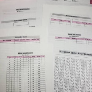 Printable Meal Plan Budget Worksheet Meal Planner PDF Budget Insert 8.5 ...