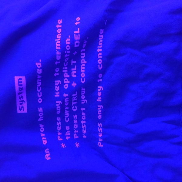 Error Screen Hoodie | Blue Cyber Y2k Vaporwave Glitch Weirdcore Webcore ...