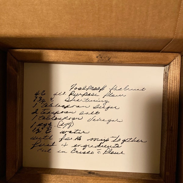 Custom Wood Framed Printed Family Recipe Kitchen Sign - Etsy