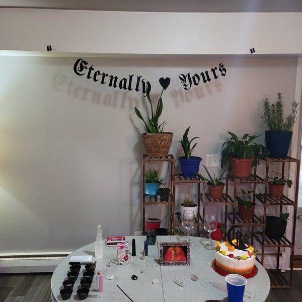 Eternally Yours Banner ∙ Wedding Banner∙ Gothic Letters / Goth Sign ∙ ...