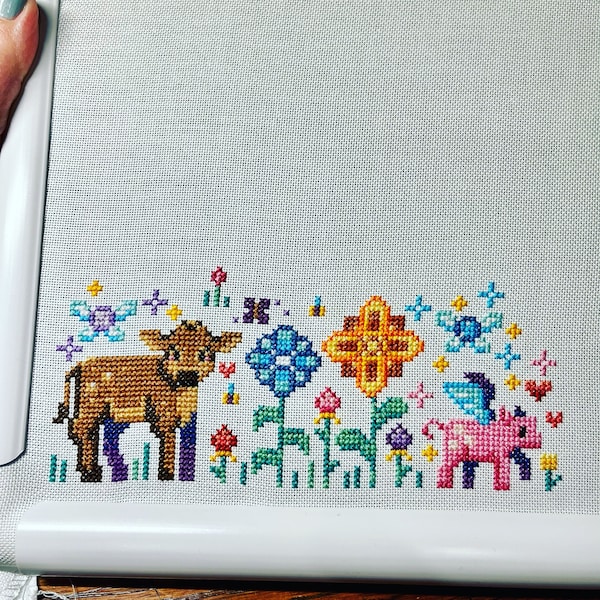 Farming Magic Stitch-along, Cozy Fantasy SAL Cross Stitch Pattern PDF ...