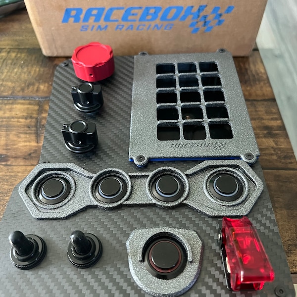 Carbon Fiber GT3-PRO Sim Racing Button Box With RGB & LCD Display ...
