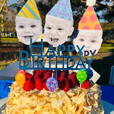 Large Birthday Cake Toppers, Pack of 3, Sparkly Party Hats ...